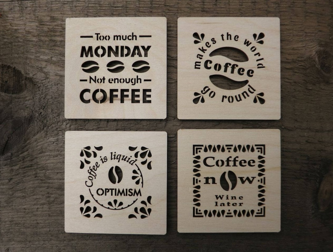 Wooden Coffee Magnets, Fridge Wood Magnets Decor Kitchen Coffee-lovers ...