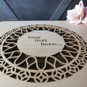 Custom Text Wooden Box, Present Gift Box With Your Inscription ...
