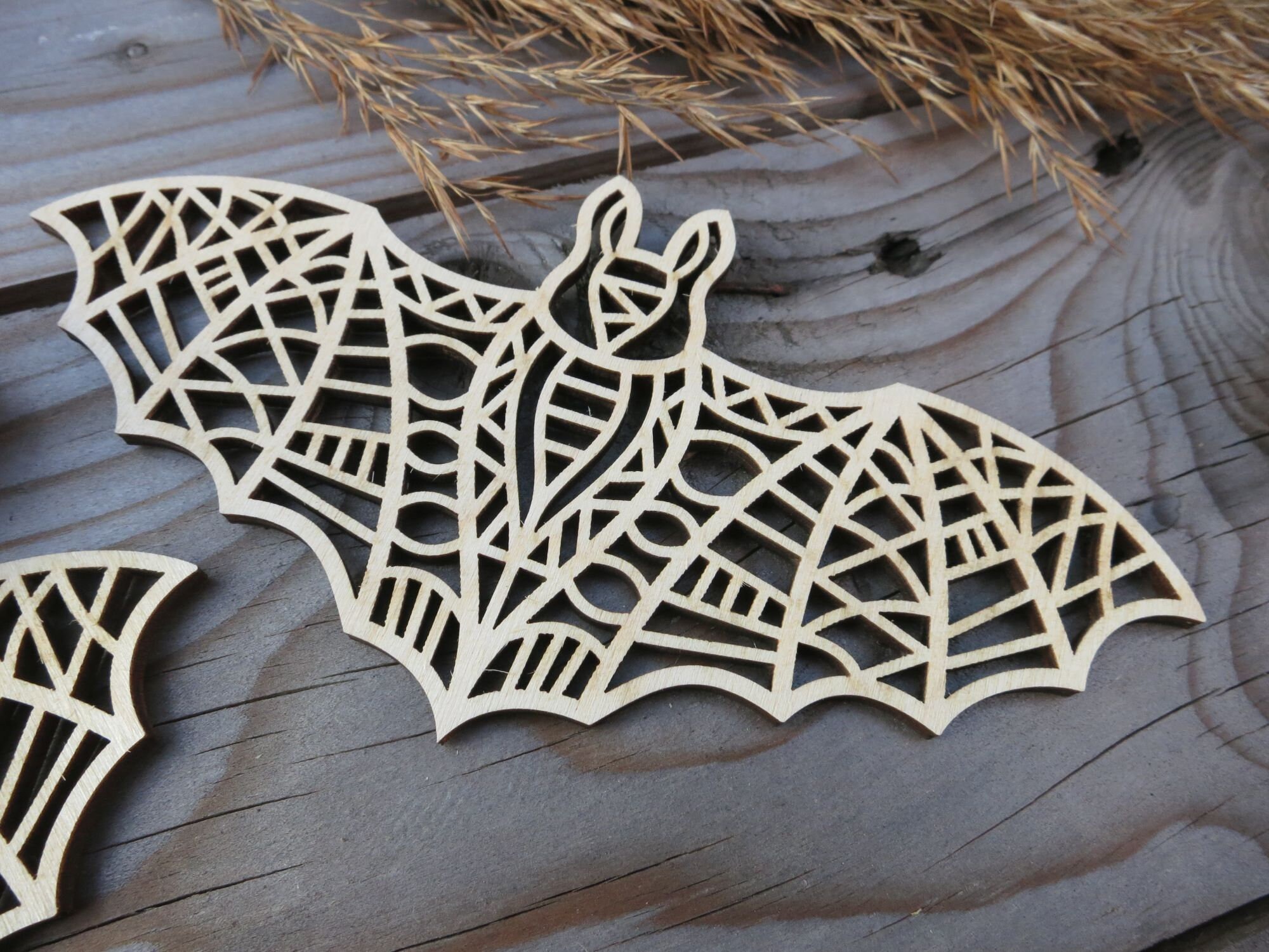 Filigree Wooden Bat Ornament: Halloween Decor, Speleology Gift - Etsy
