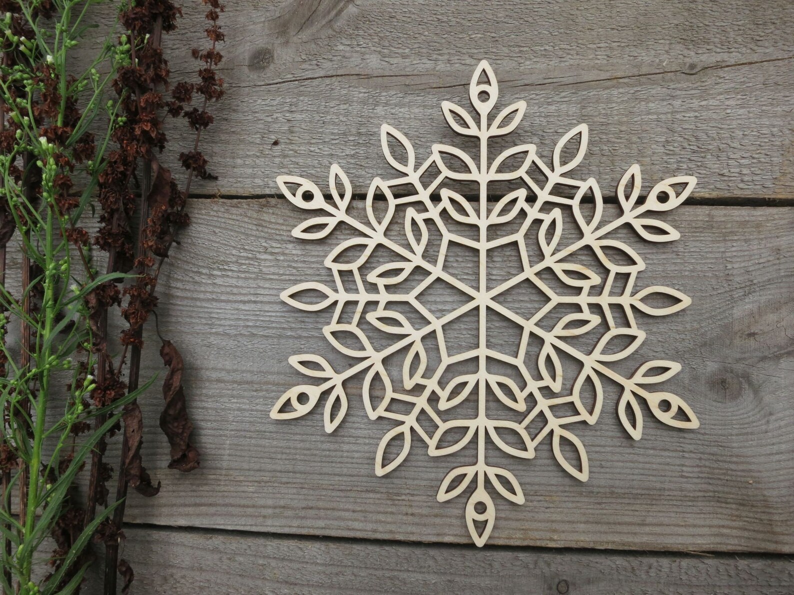Lace Wooden Snowflakes Filigree Wood Table Ornaments Winter - Etsy