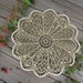Zentangle Wooden Mandala Flower: Filigree Rosette Trivet, Wall Art - Etsy