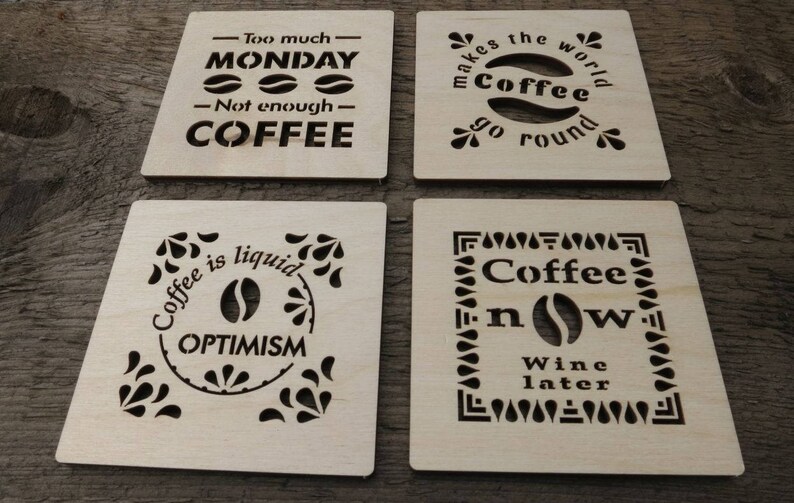 Wooden Coffee Magnets Fridge Wood Magnets Decor Kitchen - Etsy