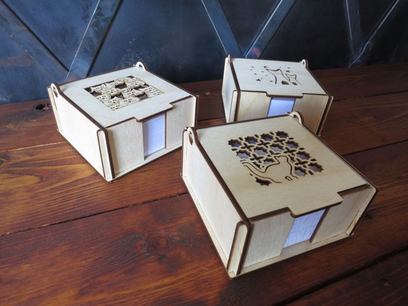Note Pads Holder Wooden Box Gift for Cat Lover Friend - Etsy