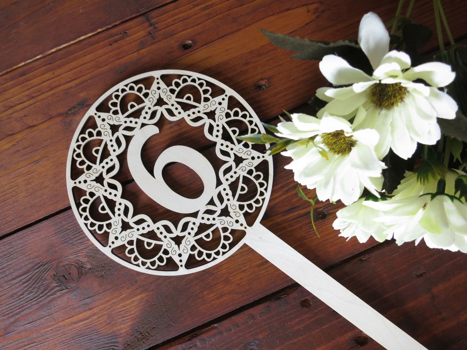 Filigree Mandala Wooden Table Numbers Wedding Table - Etsy
