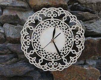 Celtic Knot Wall Clock,celtic Knot Wall Art,celtic Knot Wood Clock ...