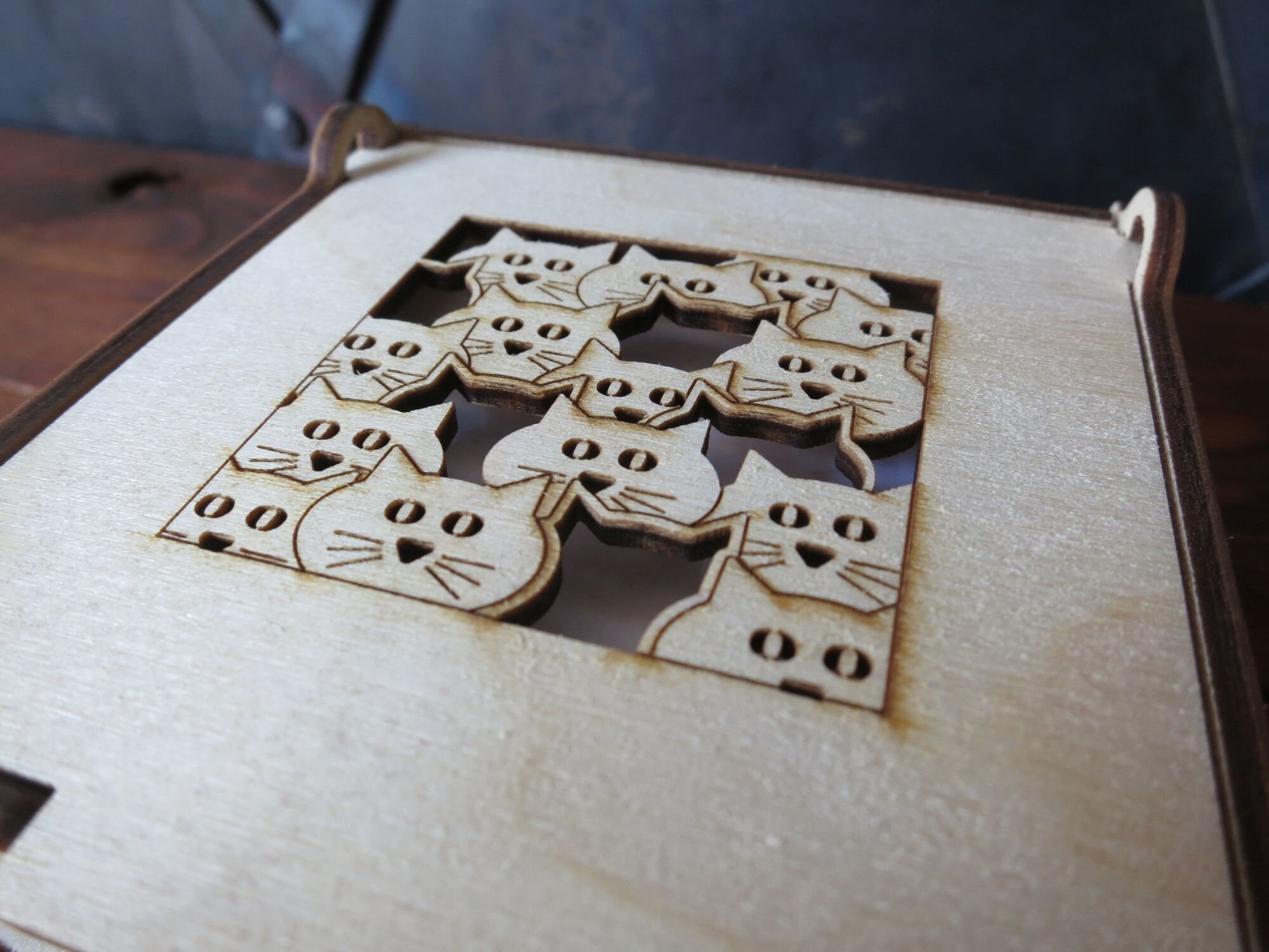 Note Pads Holder Wooden Box Gift for Cat Lover Friend - Etsy