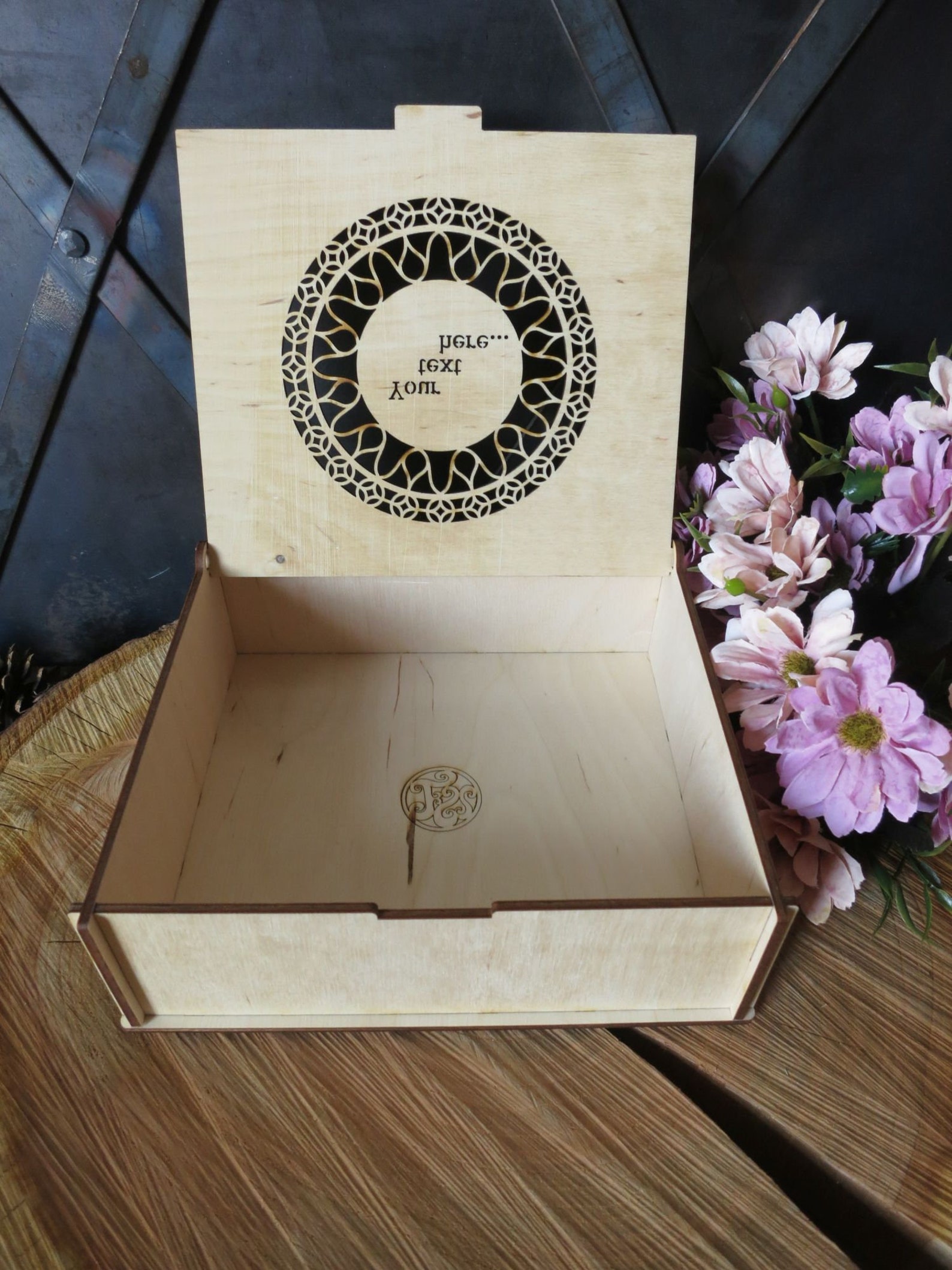 Custom Text Wooden Box Present Gift Box With Your | Etsy