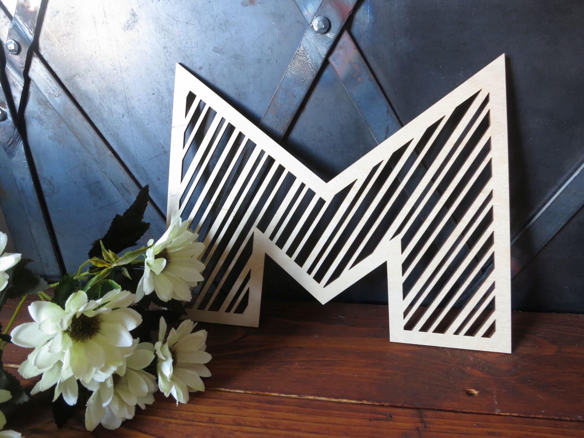 Striped Custom Wooden Letters Personalized Words for Garland | Etsy