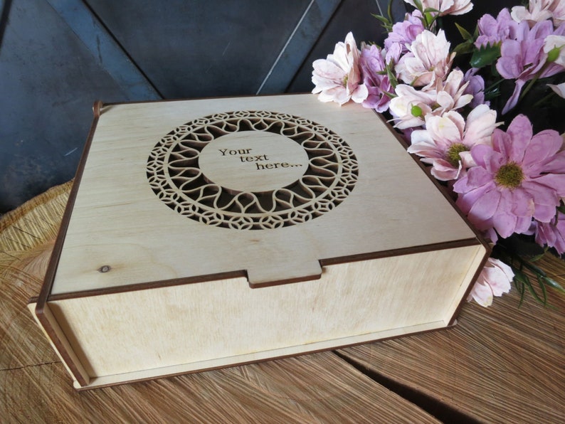 Custom Text Wooden Box Present Gift Box With Your | Etsy