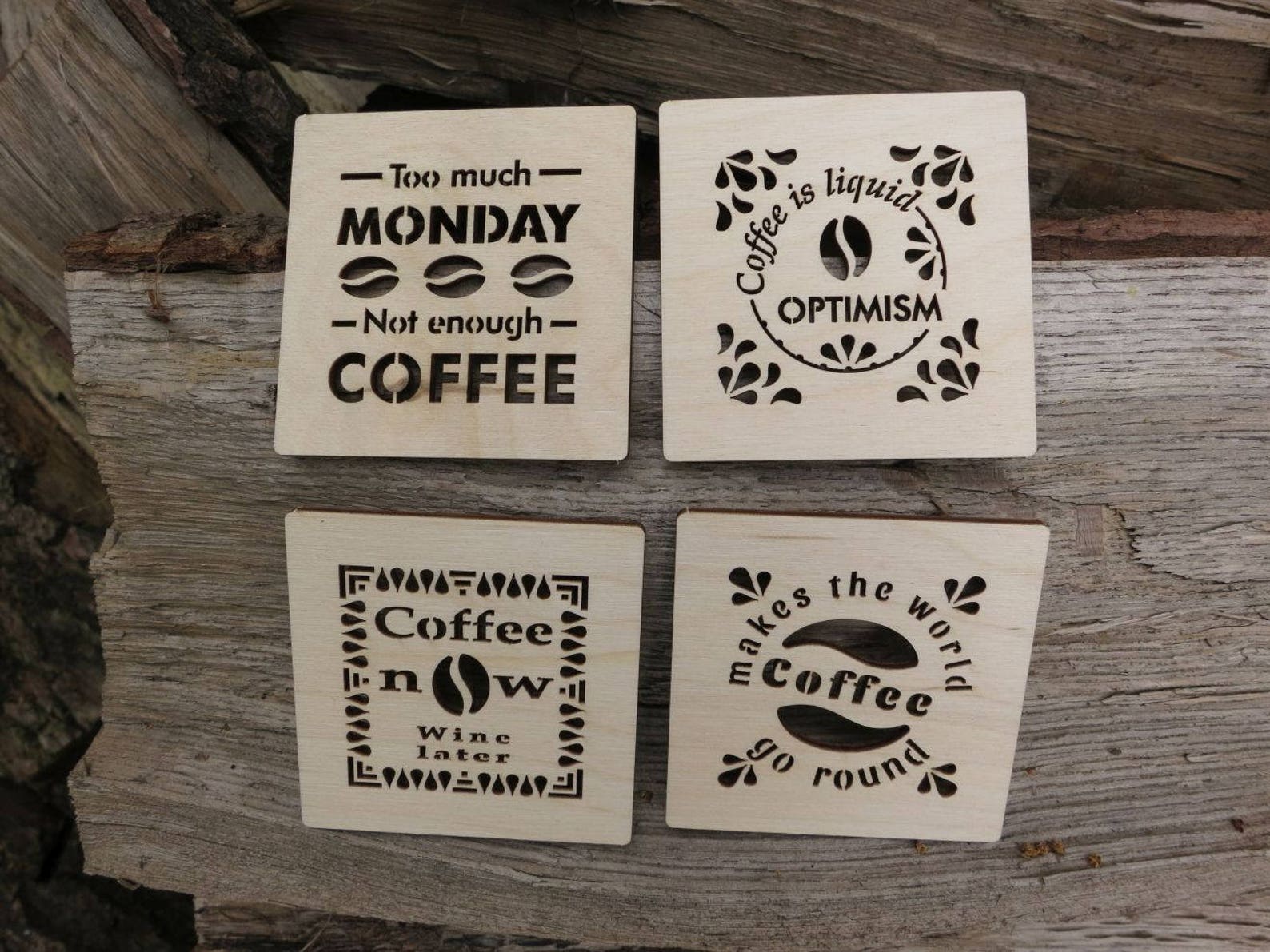 Wooden Coffee Magnets Fridge Wood Magnets Decor Kitchen - Etsy