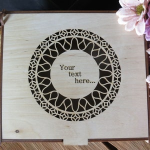 Custom Text Wooden Box, Present Gift Box With Your Inscription ...