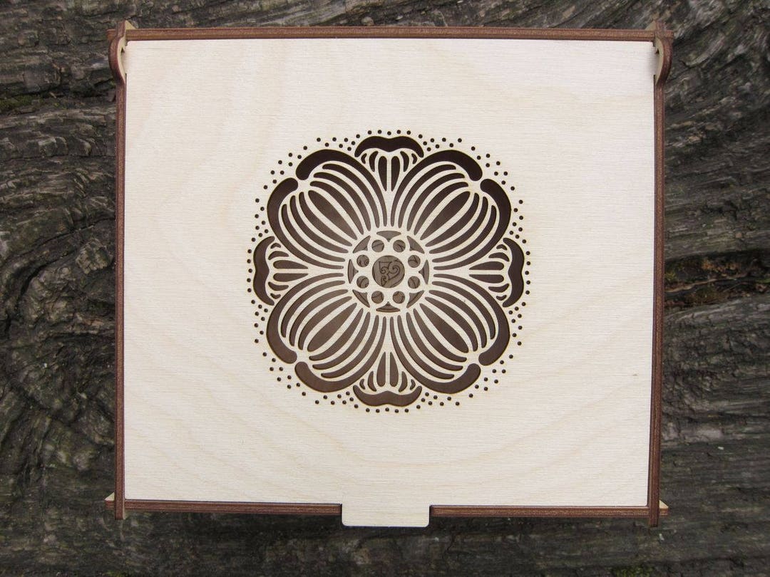 Birch Wood Jewelry Box: Filigree Flower Keepsake, Woodland Wedding - Etsy