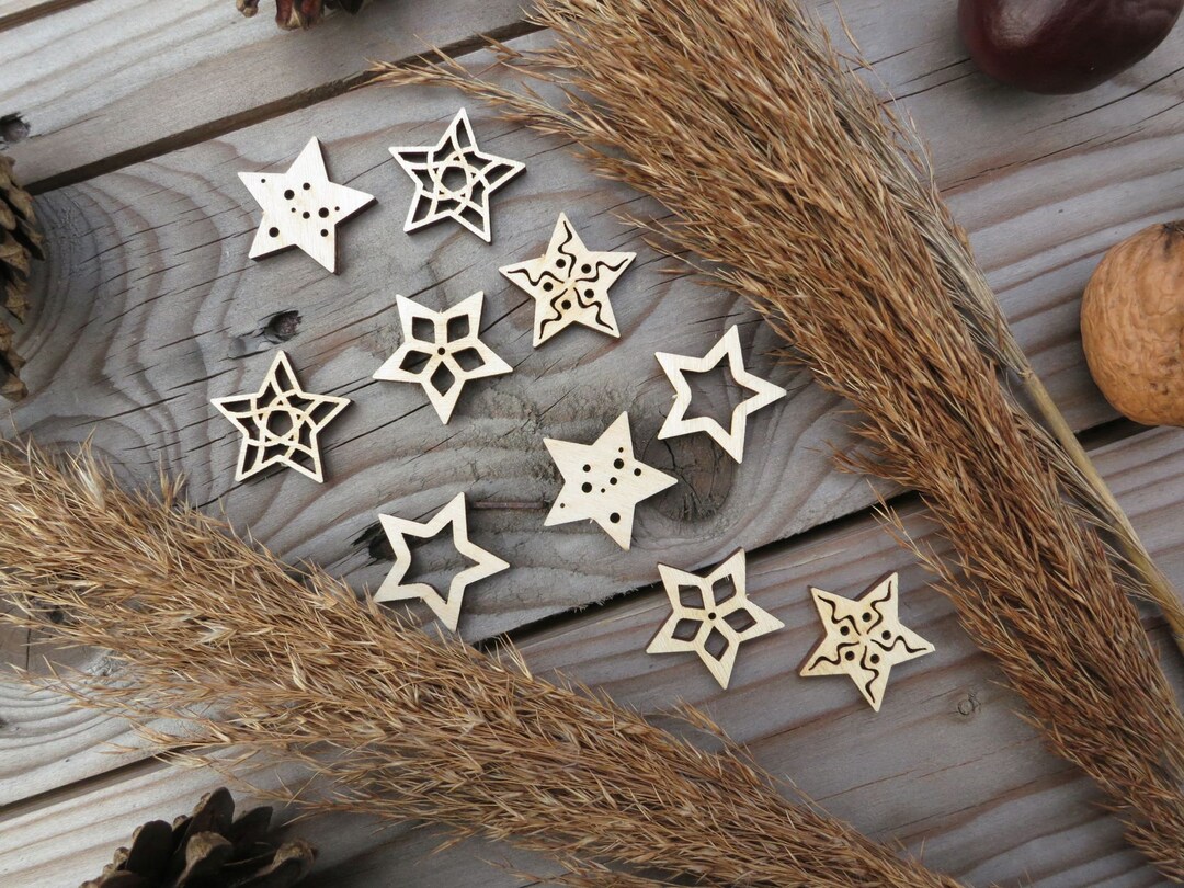Tiny Wooden Stars: Birch Plywood Christmas Decor, DIY Craft Supplies - Etsy