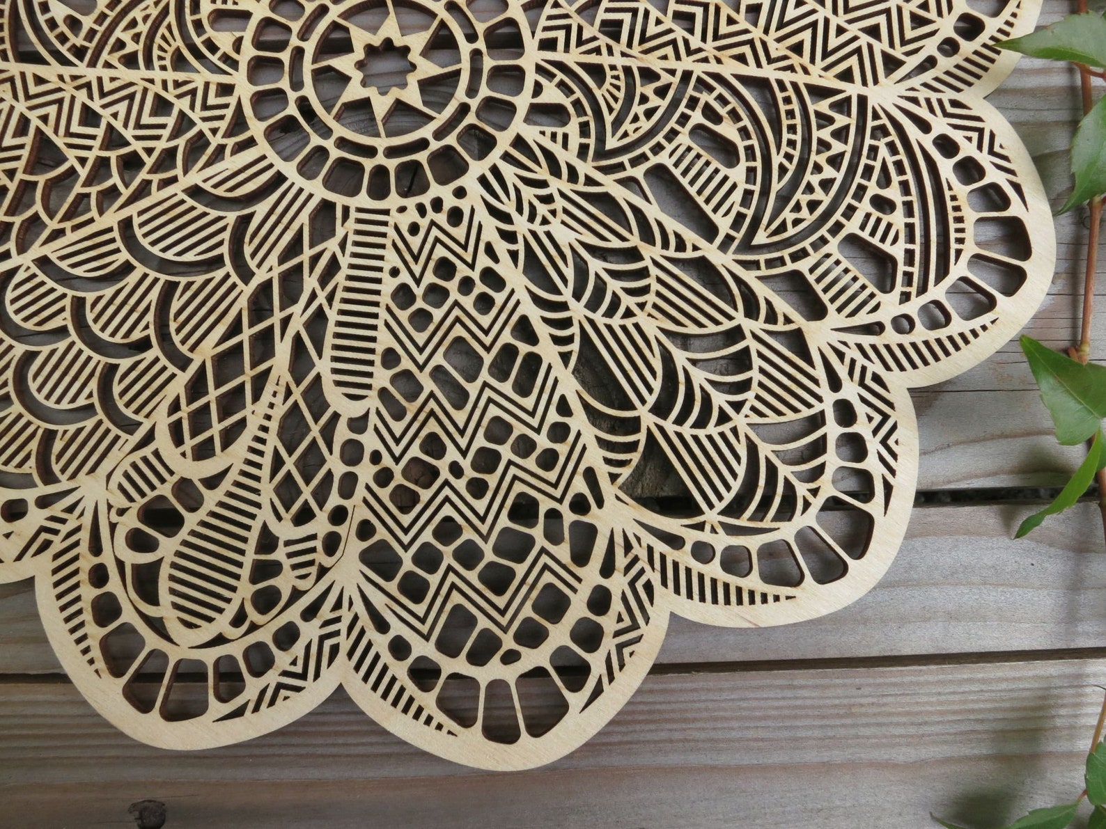 Zentangle Wooden Mandala Flower: Filigree Rosette Trivet, Wall Art - Etsy