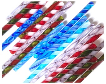 Flower and Leaf Mix Murrini CANE for Glass Fusing Made With Bullseye 90coe Glass - Etsy