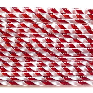 12cm Twisted Red and White Cane for Glass Fusing Made With Bullseye 90coe Glass - Etsy