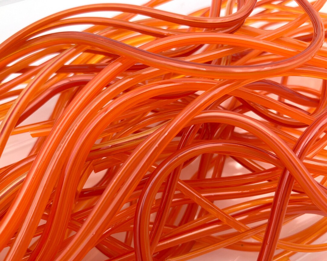 200g Orange Vitrigraph Glass Stringers, Bullseye Glass 90coe, for Glass ...