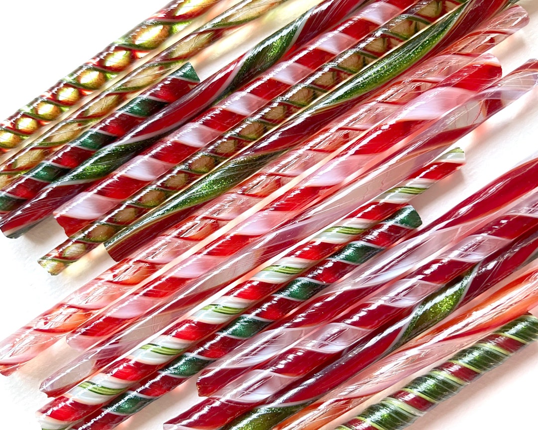 Twisted Cane Christmas Offcuts Selection Pack in Mixed Colours for ...