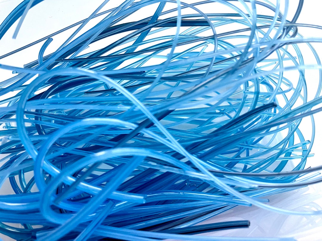 100g Blue Mix Vitrigraph Glass Stringers, Bullseye Glass 90coe, for ...