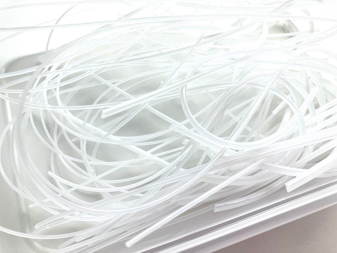 50g White Vitrigraph Glass Stringers, Bullseye Glass 90coe, for Glass ...