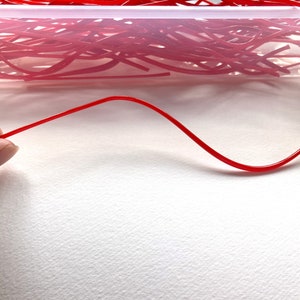 150g Red Vitrigraph Glass Stringers, Bullseye Glass 90coe, for Glass ...