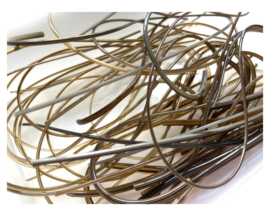 50g Mixed Streaky Brown Vitrigraph Glass Stringers, Bullseye Glass ...