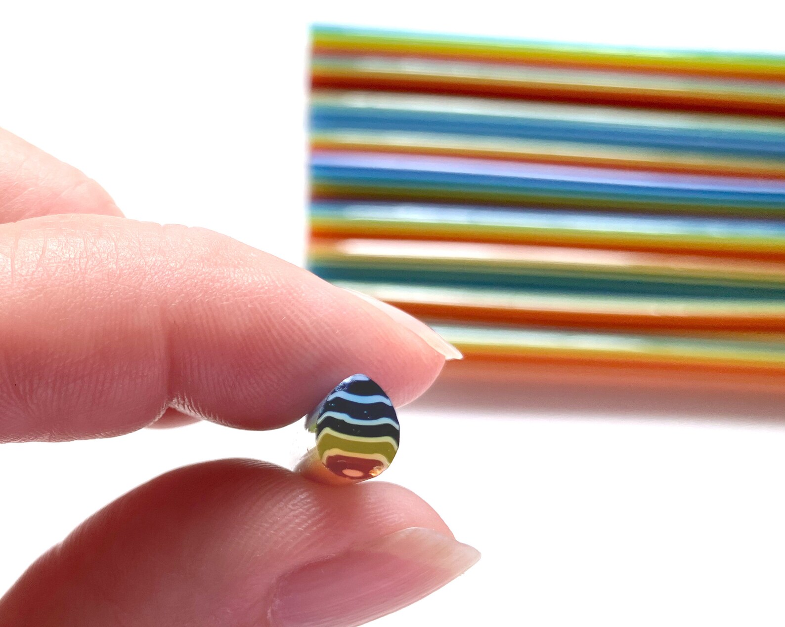Rainbow Egg Murrini CANE for Glass Fusing Made With Bullseye 90coe ...