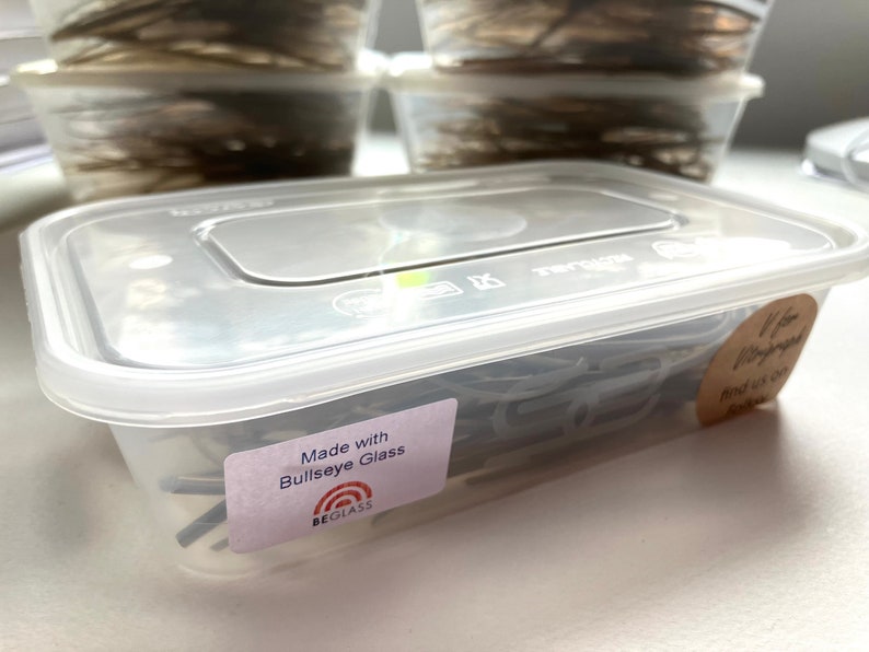 50g Mixed Streaky Brown Vitrigraph Glass Stringers, Bullseye Glass ...