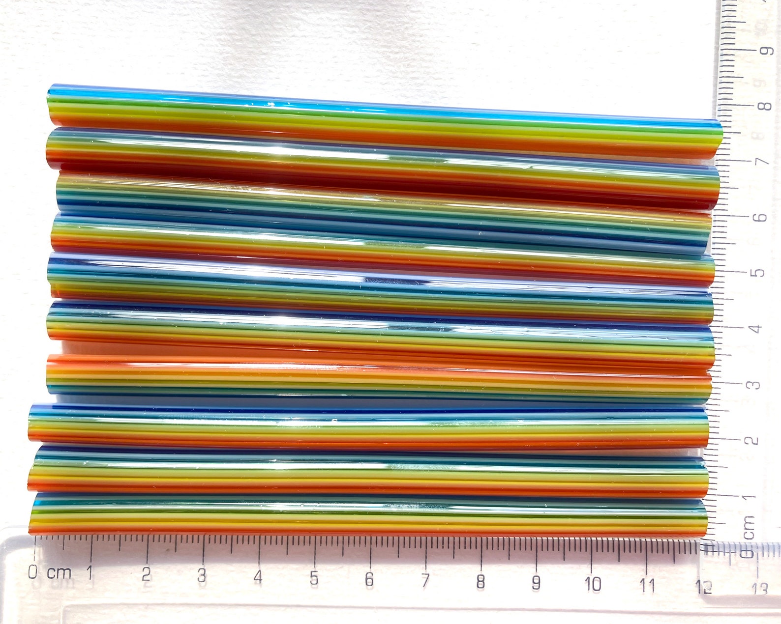 Rainbow Egg Murrini CANE for Glass Fusing Made With Bullseye 90coe ...