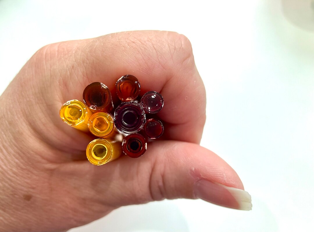 Hot Mix Murrini CANE in Red, Orange and Yellow Concentric Circles for ...