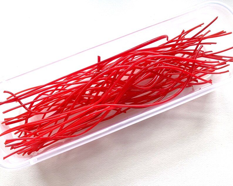 150g Red Vitrigraph Glass Stringers, Bullseye Glass 90coe, for Glass ...