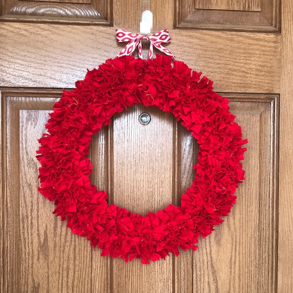 Red Wreath - Etsy