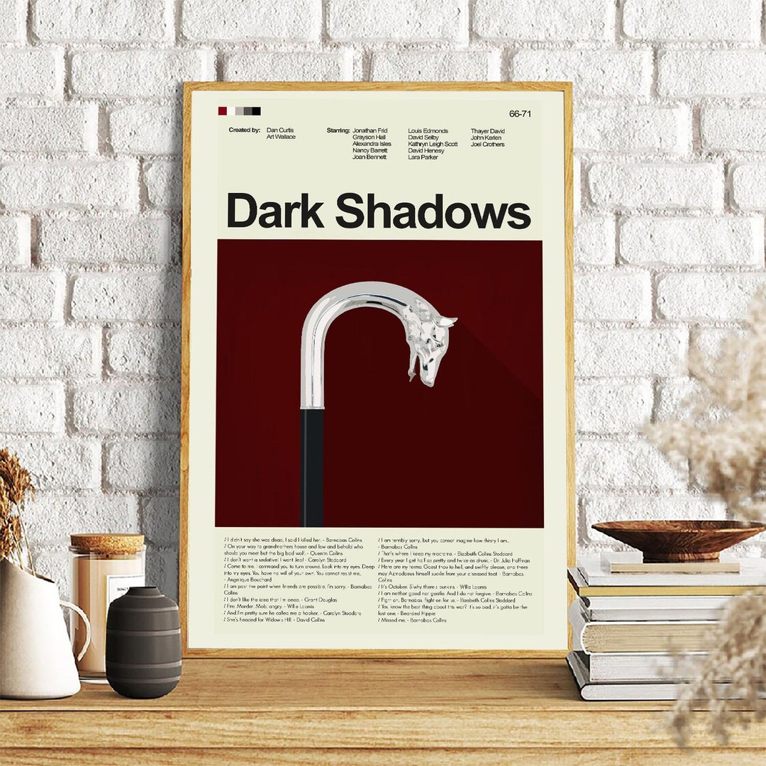 Dark Shadows Mid Century Modern Posters Retro Television - Etsy