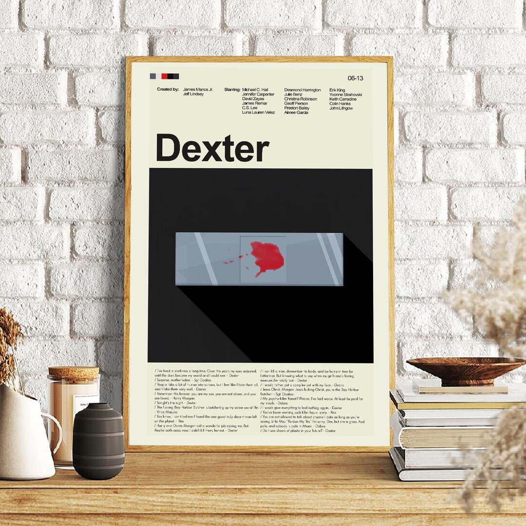 Dexter Glass Slide Mid Century Modern Posters Retro - Etsy