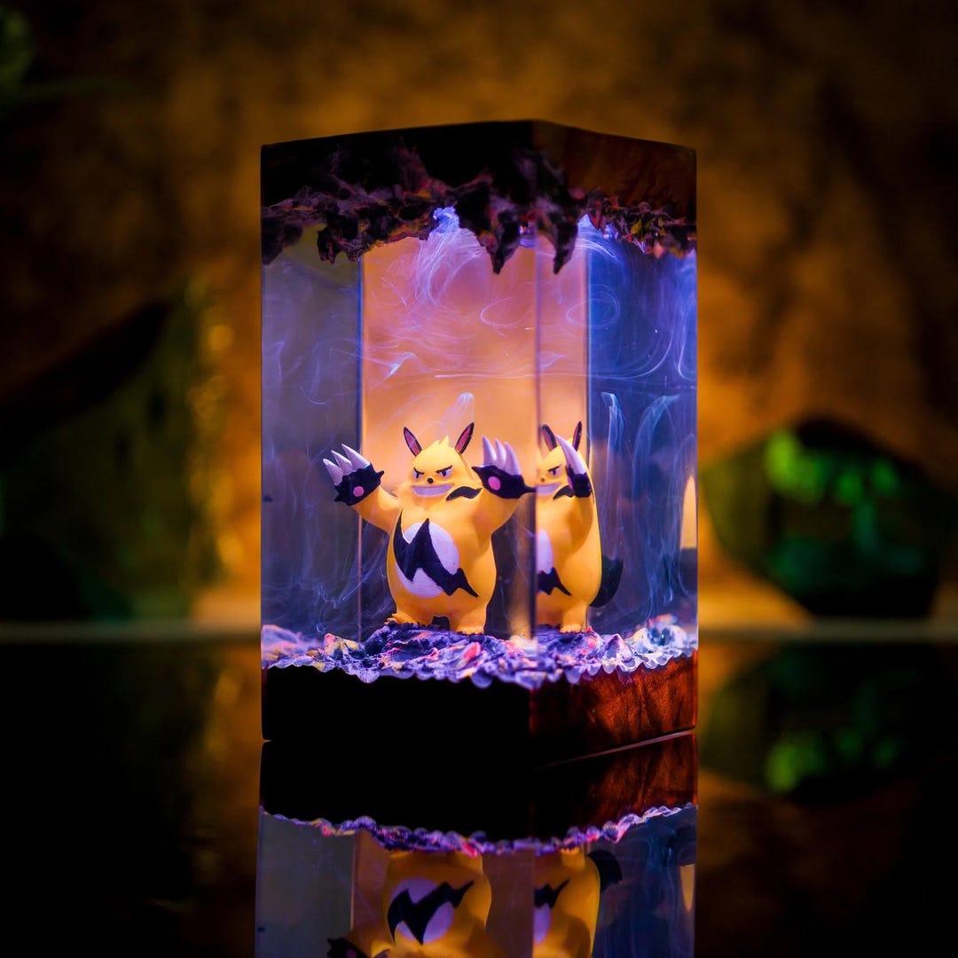 Grizzbolt Palworld Resin Light | Handmade Gamer Lamp | Fantasy LED ...