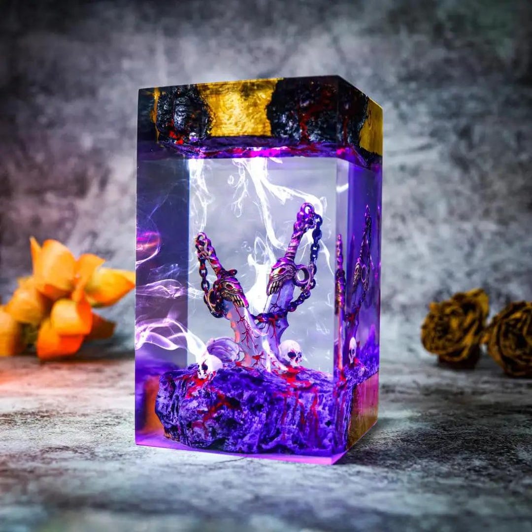 Blades of Chaos Resin Lamp God of War Kratos Weapon LED Night Light ...