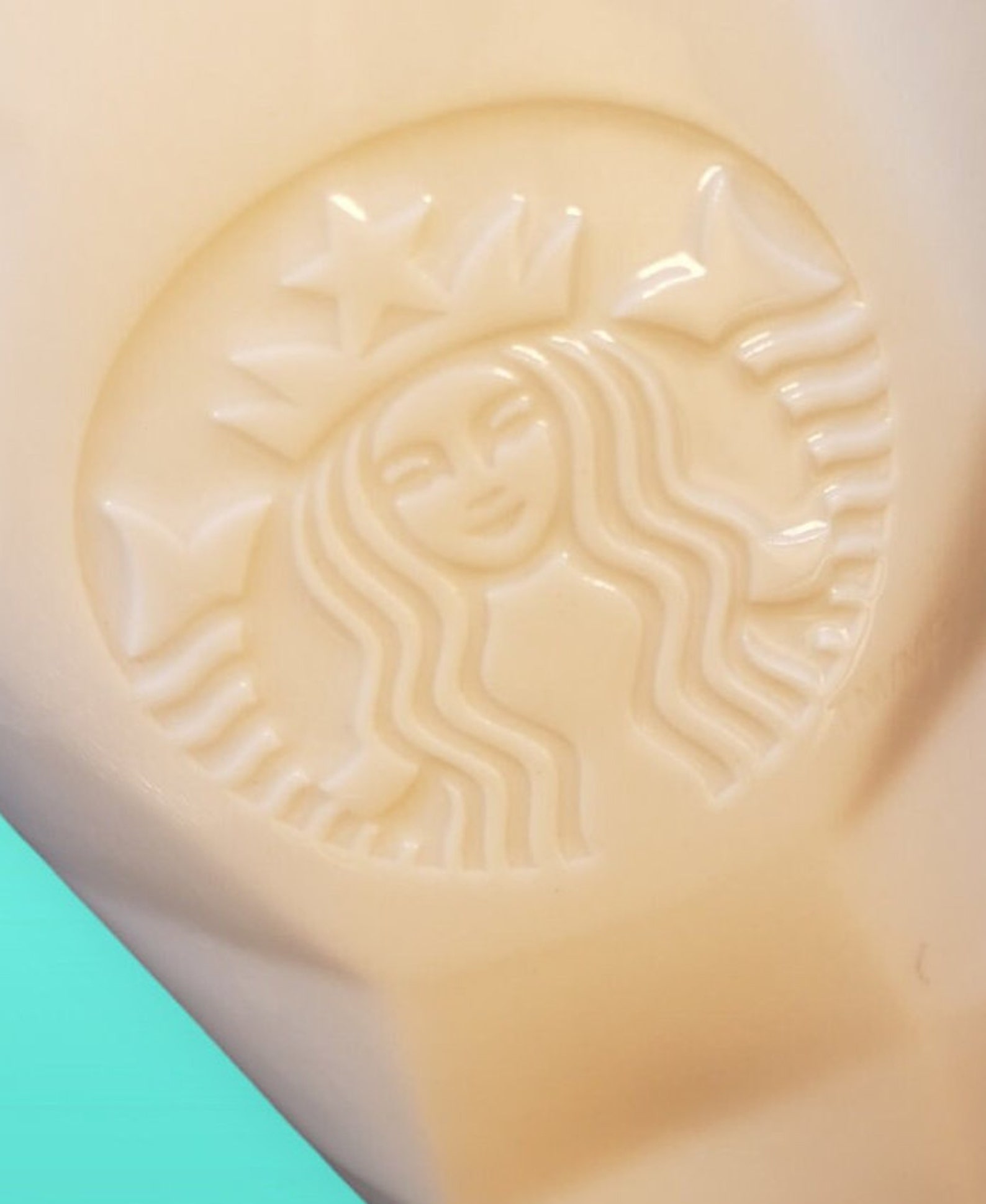 Starbucks Ceramic Crumpled Crinkled Faceted Cup Ceramic White Red ...