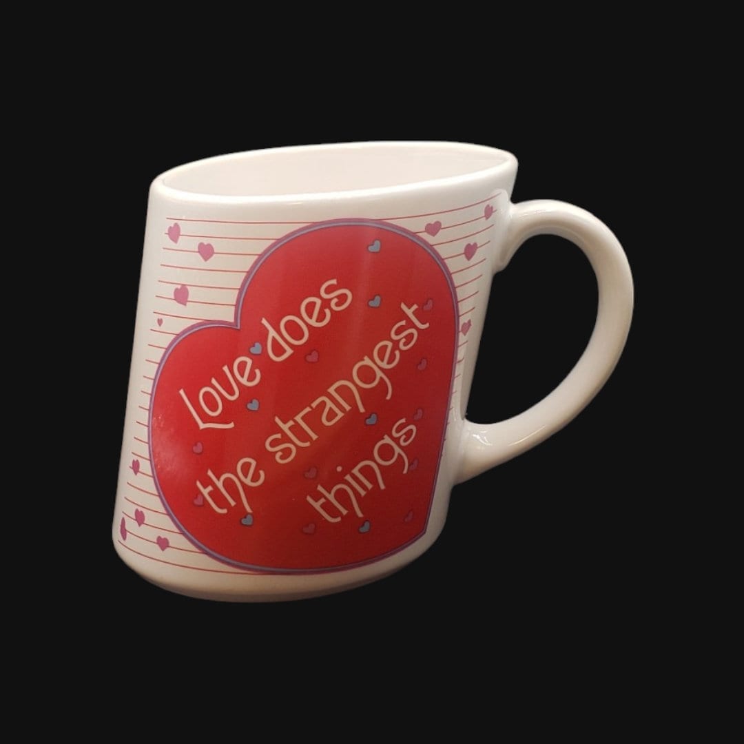 Vintage Papel Slanted Mug: 1980s Heart Coffee Cup - Etsy