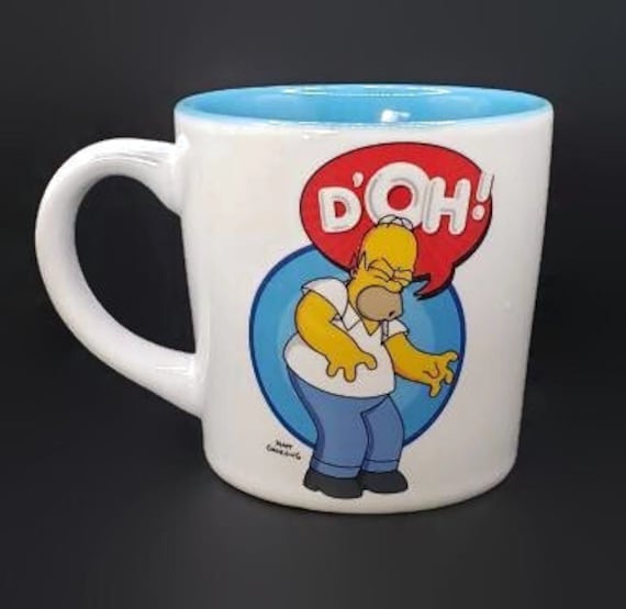 Homer Simpson the Simpsons Mug 2012 Vintage Mugs Vandor Duff - Etsy