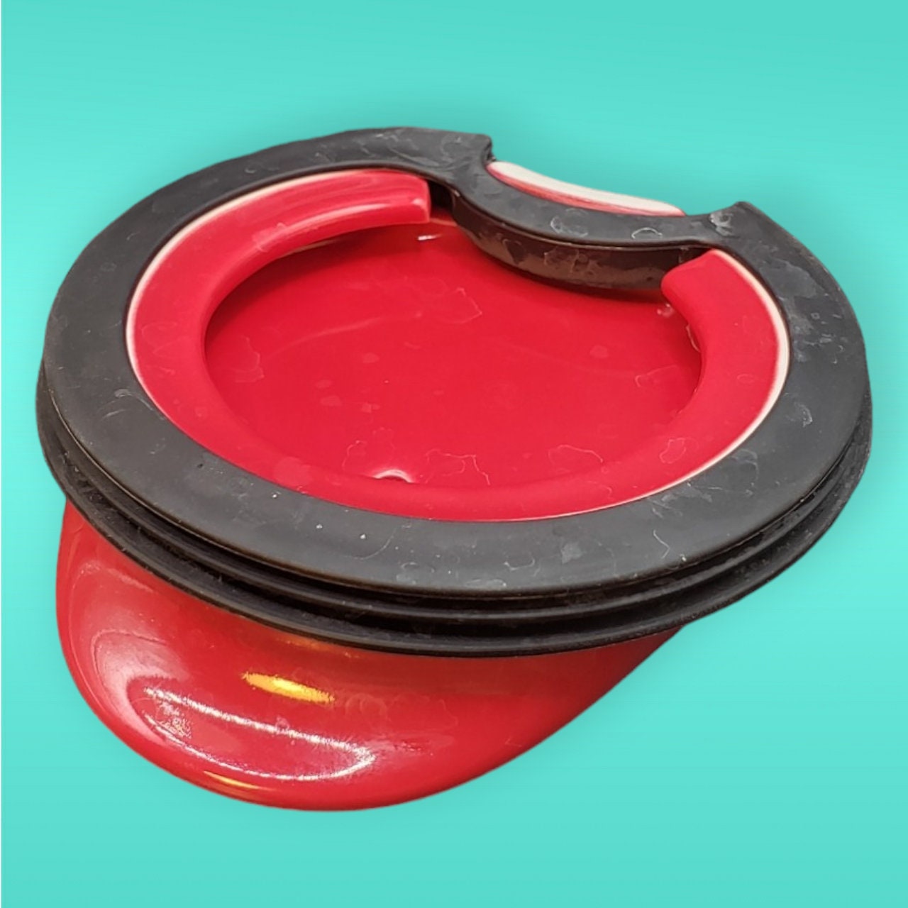 Starbucks Ceramic Crumpled Crinkled Faceted Cup Ceramic White Red ...