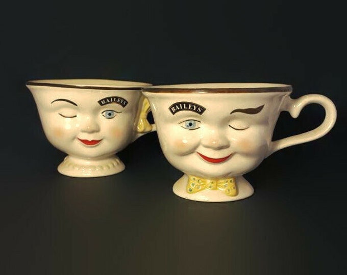 Bailey's Irish Cream Liquor Wink Winking Face Yum Red Robin Mugs Cups ...