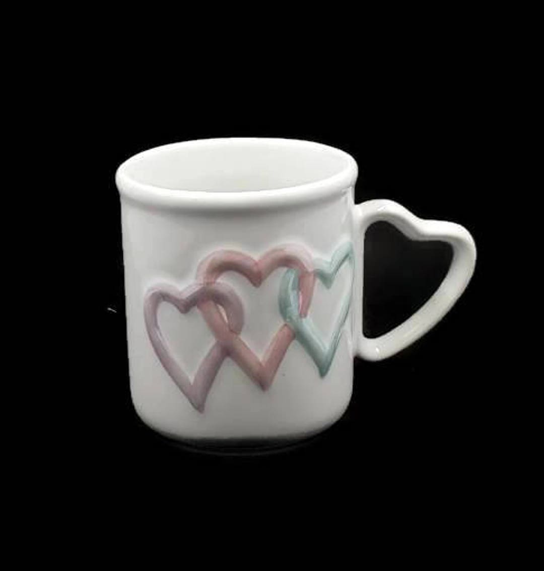 Vintage Mary Kay Heart Mug: Iridescent Pastel Hearts, 1990s - Etsy