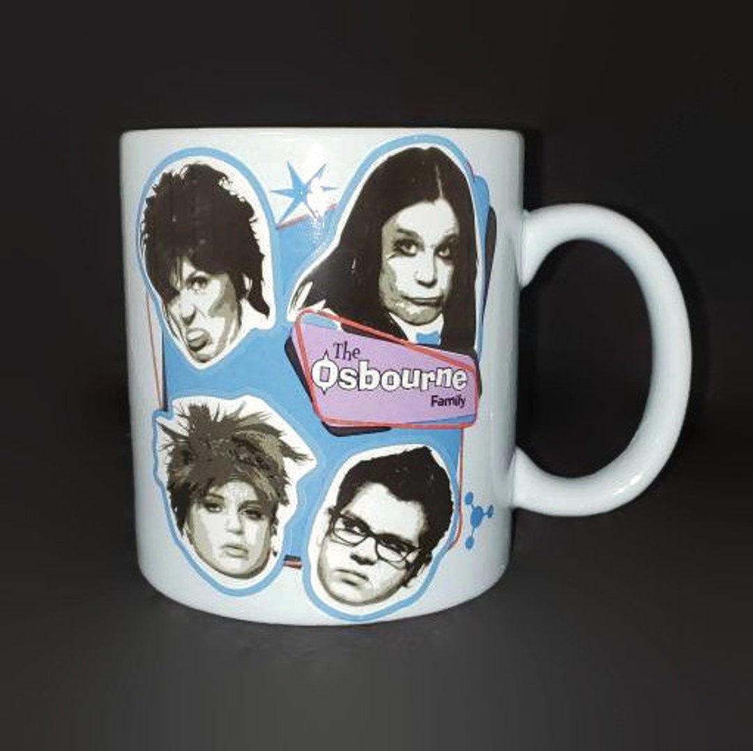 The Osborne Family 2002 JOKS Mug Ozzie Osbourne Black Sabbath Sharon ...