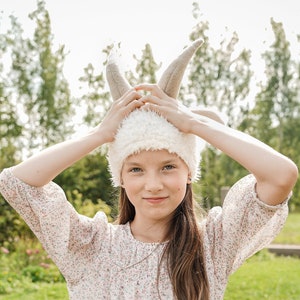 Goat Hat and Tail - Kids Goat Costume - Adult Goat Costume - Handmade ...