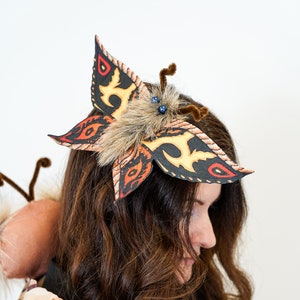 Mothra Hair Clip - Moth Brooch - Butterfly Hair Clip - Handmade Costume ...