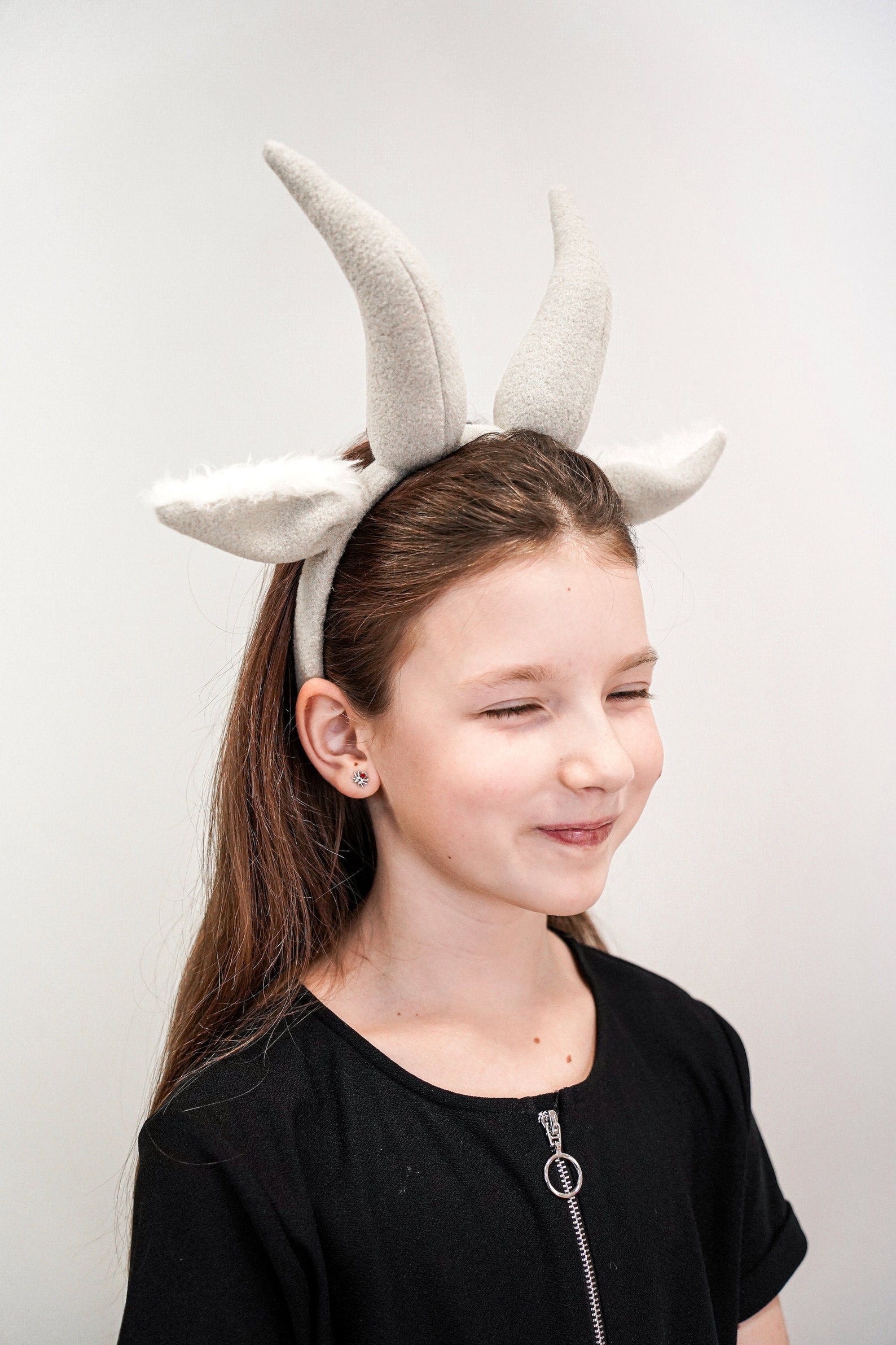 Goat Headband and Tail Goat Costume Handmade Costume | Etsy