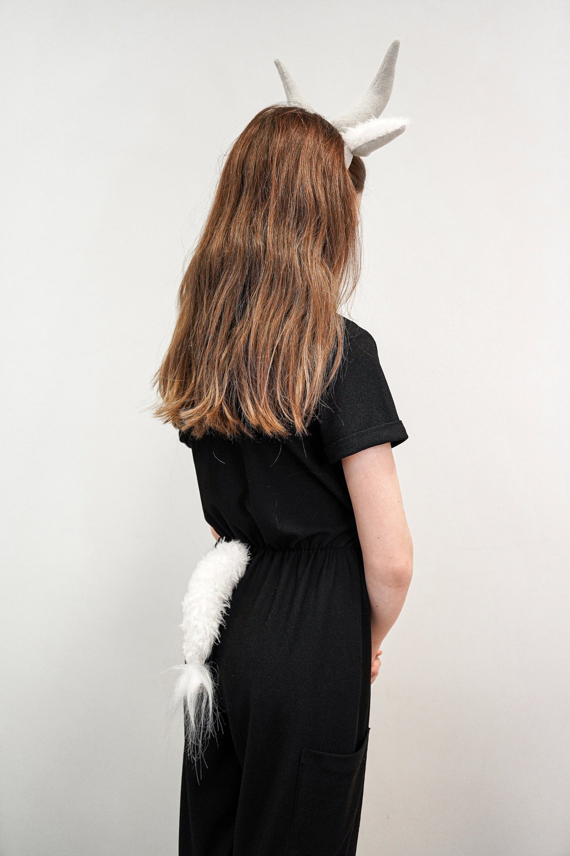 Goat Headband and Tail Goat Costume Handmade Costume | Etsy