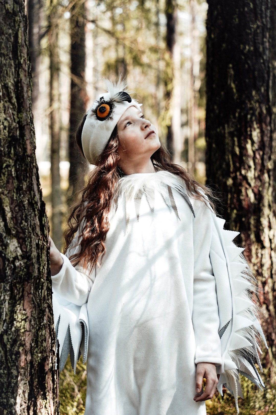 Handmade Snowy Owl Costume: Reflective Fleece, Halloween Carnival - Etsy