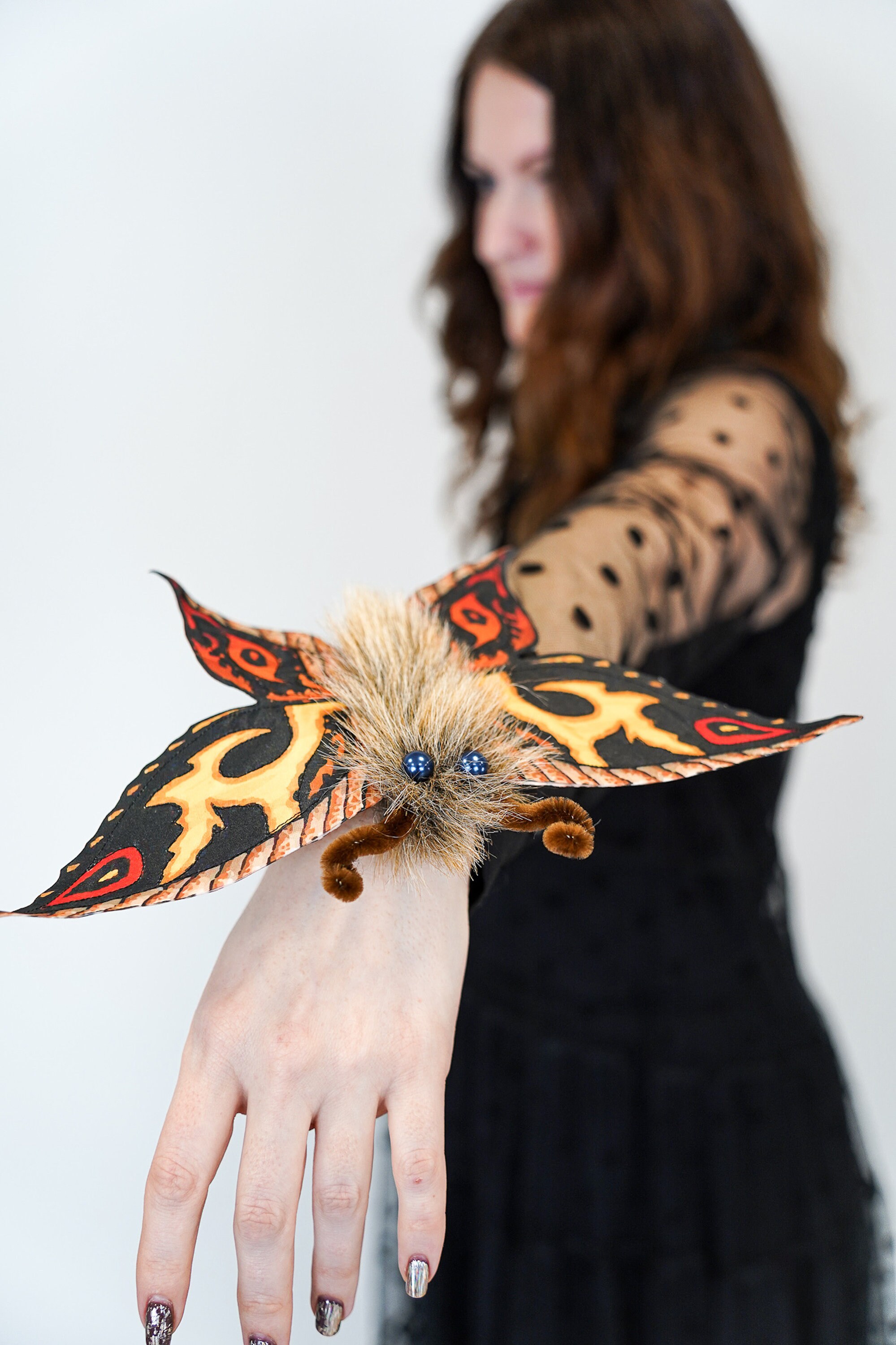 Mothra Hair Clip - Moth Brooch - Butterfly Hair Clip - Handmade Costume ...