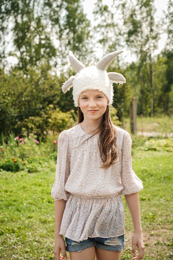 Goat Hat and Tail Kids Goat Costume Adult Goat Costume | Etsy